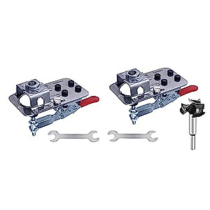Concealed Hinge Jig with Clamp Drilling Guide Hole Locator Kits Hinge Punching Tool for Cabinet Door Hinges Inset Concealed Hinge Jig Kits