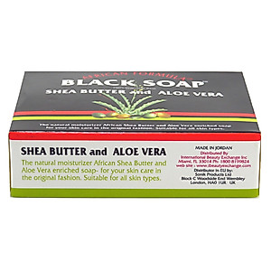 African Formula Black Soap 3.5 Ounce Shea Butter & Aloe Vera (103ml) (6 Pack)