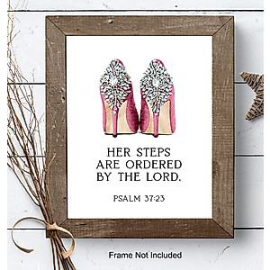 Scripture Wall Art - Glam Religious Bible Verse Wall Art - God Wall Art - Inspirational Quotes - Spiritual Wall Decor - Christian Gift for Women - Faith Wall Art - High Fashion Motivational poster