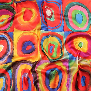 Umjetnost Women's Silk Feeling Scarf Long Satin Fashion Scarves Lightweight Shawls Wraps (SL4)