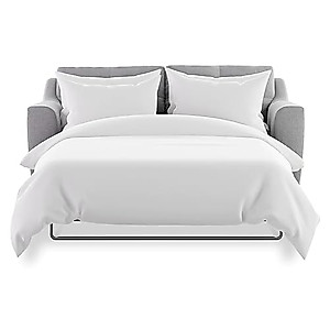 Cottingon Full Size 6" Drop Microfiber Sofa Bed Fitted Sheet - White, Blue, Cream, Grey, Lavender, Sage, Stone - 100% Burshed Microfiber - Fits Upto 6" Drop - Sofa Bed Cover