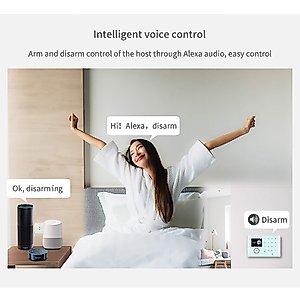 SEHOMY 16 Pieces kit Home Security System with GSM and WIFI APP Control, Wireless Door sensor Burglar Realtime Alarm for Office Shop, Apartment Security, Compatible with Alexa and Google Assistant