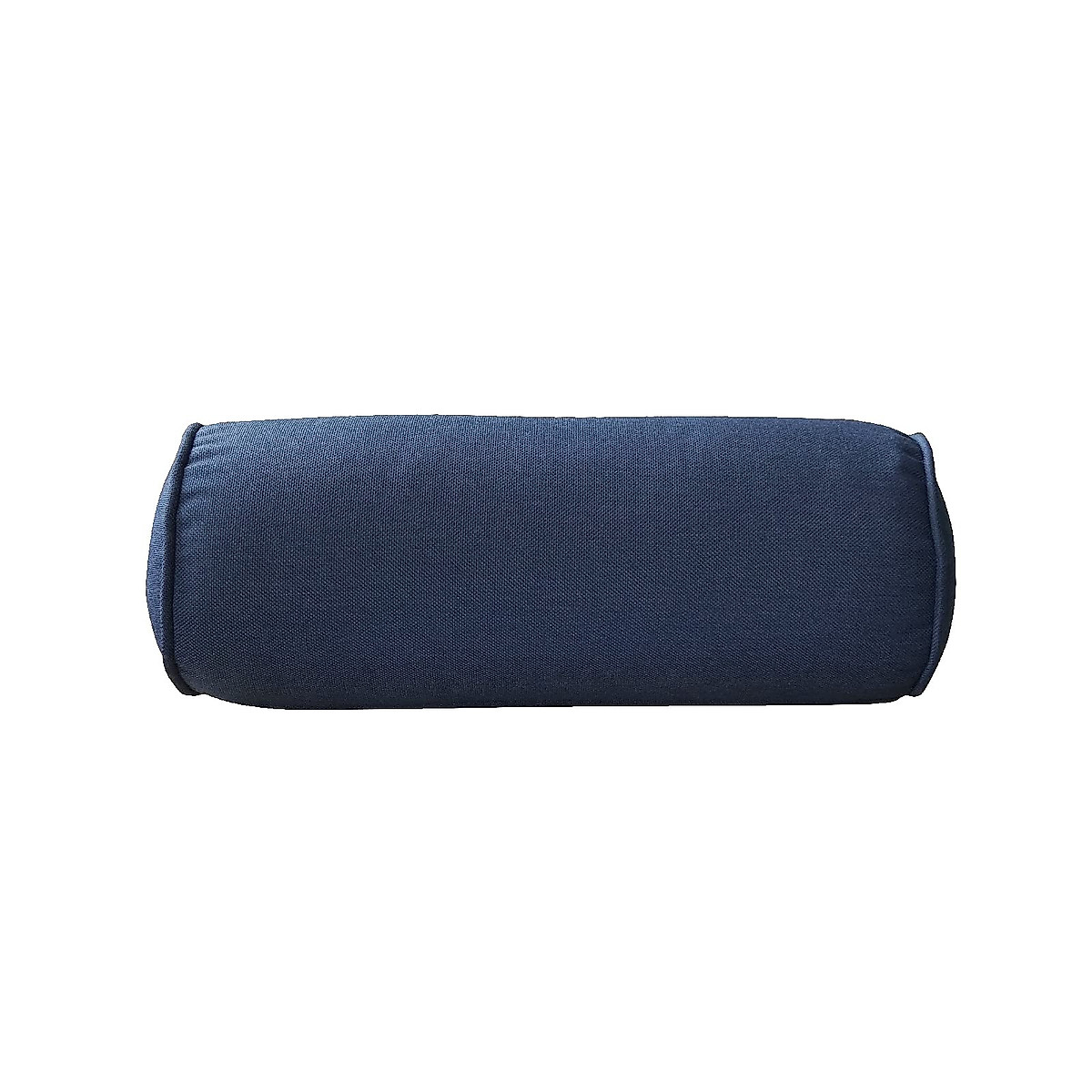 COZPLEN Indoor/Outdoor Bolster Pillows, 16x6 inches Solid Round Lumbar Cylinder Throw Pillows for Outdoor Furnitures, Set of 2, Navy Blue