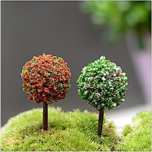 29pcs Mixed Model Trees, 1.5-4.8 inch(4-12 cm), OrgMemory Fruit Trees, Ho Scale Trees, Model Train Scenery, Architecture Trees, Flower Trees with No Bases