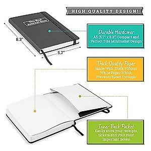 Daily Positivity Journal For Happiness, Wellness, Mindfulness & Self Care - Inspirational Journals To Write In, Writing Prompt Journal & Guided Journal Gifts For Men & Women - Hardcover Diary Notebook