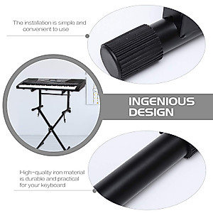1 set Piano Keyboard Stand, Height- adjustable Electronic Keyboard Holder, Electronic Piano Rack for Digital Pianos Practical Bracket