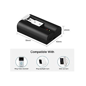 S7 3.65V Rechargeable Li-Ion Battery with Charger Compatible with Video Door Bell 2/3 Camera Battery 6040mAh