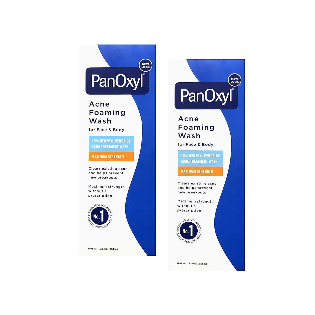 PanOxyl 10% Acne Foaming Wash 5.5 Ounce (Value Pack of 2)