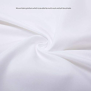 CaSaJa Classic Microfiber Crib Skirt with 2 Pleated Workmanship, Soft Breathable Dust Ruffle Fits Standard Crib and Toddler Bed, Pure White Color for Baby Boys and Girls, 14 inches Drop, White