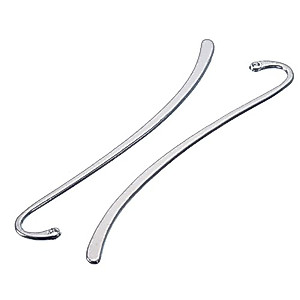Housweety 15 Pcs Silver Plated Bookmark with Loop 86mm
