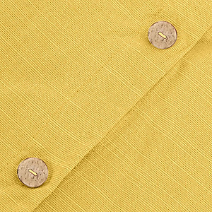 Ceboyel Linen Shirt Dresses for Women Button Down Drawstring Causal Dress Plain Long Maxi Dresses Trendy Ladies Outfits 2023 Plus Size Summer Dresses Yellow L