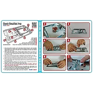 Pack of 4 made2catch Classic Metal Rat Traps Fully Galvanized - Humane Rat Traps That Work - Snap Rat Trap - Durable Reusable Rat Trap - Effective Rat Traps - 4 Traps