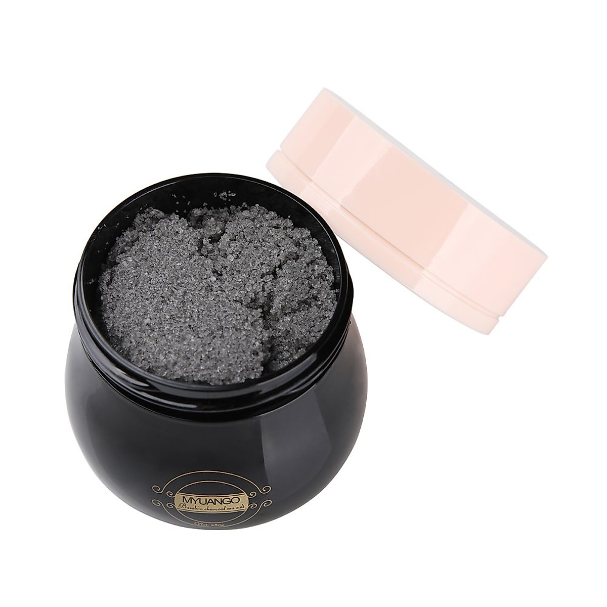 MYUANGO Salt Body Scrub Sea Salt Scrub Activated Charcoal Scrub For Deep Cleansing and Exfoliation Pore Minimizer and Reduces Wrinkles/Acne Scars/Blackhead Remover/Anti Cellulite Treatment
