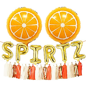 Aperol Spritz Decor Aperol Spritz Birthday Decorspritz Bridal Shower Decor Tassel Balloon Banner, Bridal Bachelorette Engagement Wedding Theme Decor Surprise