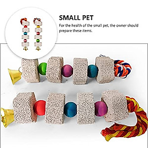 POPETPOP Teething Toys 2Pcs Bunny Chew Toys Chinchilla Toys Rabbit Hay Sticks Hanging Fruit Tree Molar Sticks for Teeth Treat Hamster Chinchilla Gerbil Guinea Pig Rat Birds Toys