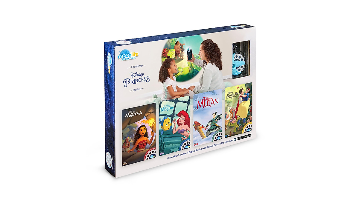 Moonlite Mini Projector with Disney Princess Stories - Fun for Kids 1+