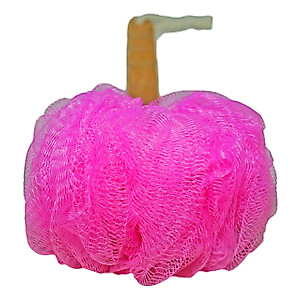 4 Pack Shower Loofah Body & Back Scrubber - Exfoliating Loofah luffa loofa Bath Brush On a Stick - with Long Wooden Handle Back Brush for Men & Women - Easy Reach Body Wash & Lotion Applicator