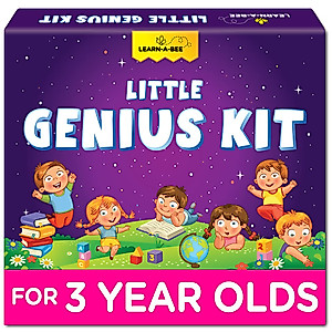 Learnabee Toys for 3 Year Old Boys/Girls | Gift for 3 Year Old Kids | Board Books and Fun Activities | Learning and Educational Toys & Games (1 Box Set)