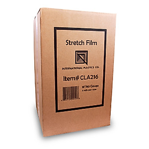 18" Stretch Film/Wrap 1500 feet 7 Layers 80 Gauge Industrial Strength up to 800% Stretch 20 Microns Clear Cling Durable Adhering Packing Moving Packaging Heavy Duty Shrink Film Box of 4