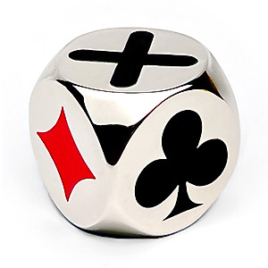 Luck Lab Premium Trump Marker/Indicator - for use with Euchre, Pinochle, Bridge and More - Comes with Black Velvet Storage Bag. (Silver)