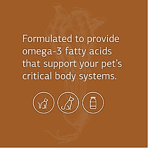 Standard Process VF Omega-3 for Pets - Dietary Supplement with Omega-3 Fatty Acids - Support Bone Growth, Immune Health, Heart Health & More - Fish Oil Supplement for Pets - 90 Softgels