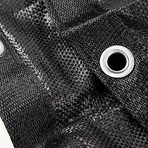 Blue Wave BWC652 12-ft x 24-ft Rectangular Rugged Mesh In Ground Pool Winter Cover,Black
