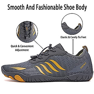 MAQLPC Water Shoes Men Women, Quick Dry Aqua Shoes, Mens Womens Barefoot Slip-on Beach Surf Pool Sports Swim Shoes Aqua Socks for Hiking Boating Fishing Kayaking