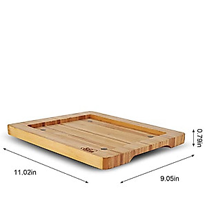 Artestia cheese board and cutlery,Bamboo Platter, Stainless Steel Tray, Serving Tray Wooden Cheese Board Set, Chacutery Accessories Board for Family Garthering Parties(without Stone)