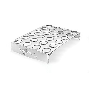 Outset QS83 Chicken Leg and Jalapeño Roaster with Collapsible Legs, Stainless Steel 7.75 x 11.5 x 3