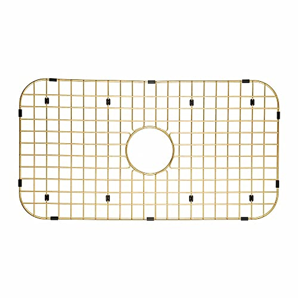 Starstar Sinks Protector Matte Gold 304 Stainless Steel Kitchen Sink Bottom Grid, Rack (26 L x 14-3/8 W)