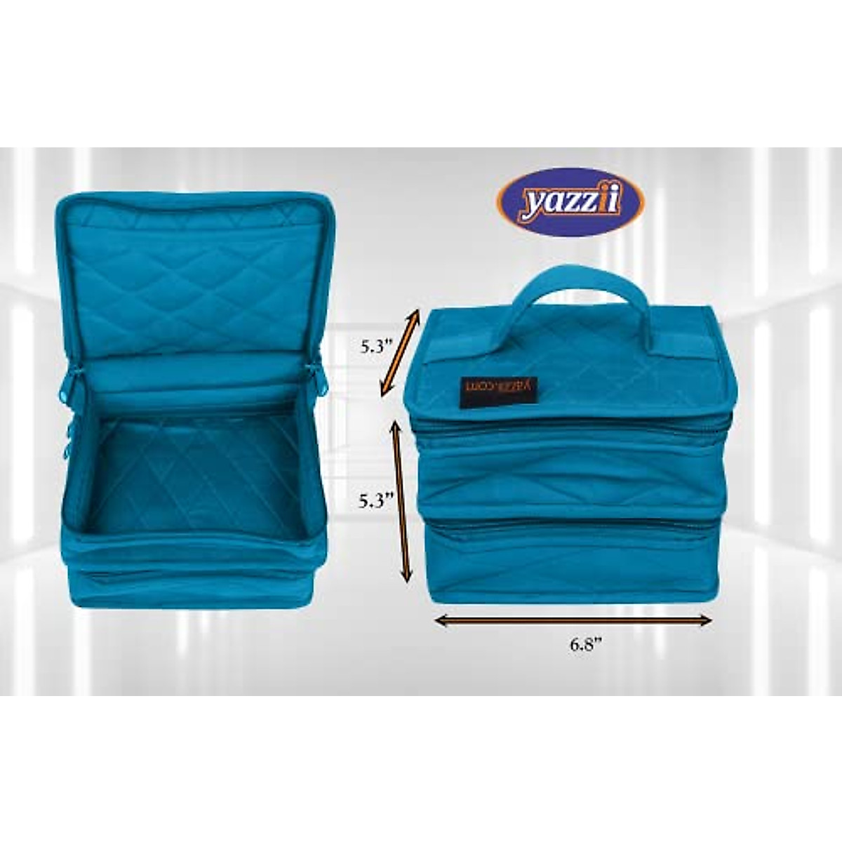 Yazzii Double Petite Craft Organizer Bag - Portable Storage Bag Organizer - Multipurpose Storage Organizer for Crafts, Toiletries, Medication, Cosmetics & Jewelry