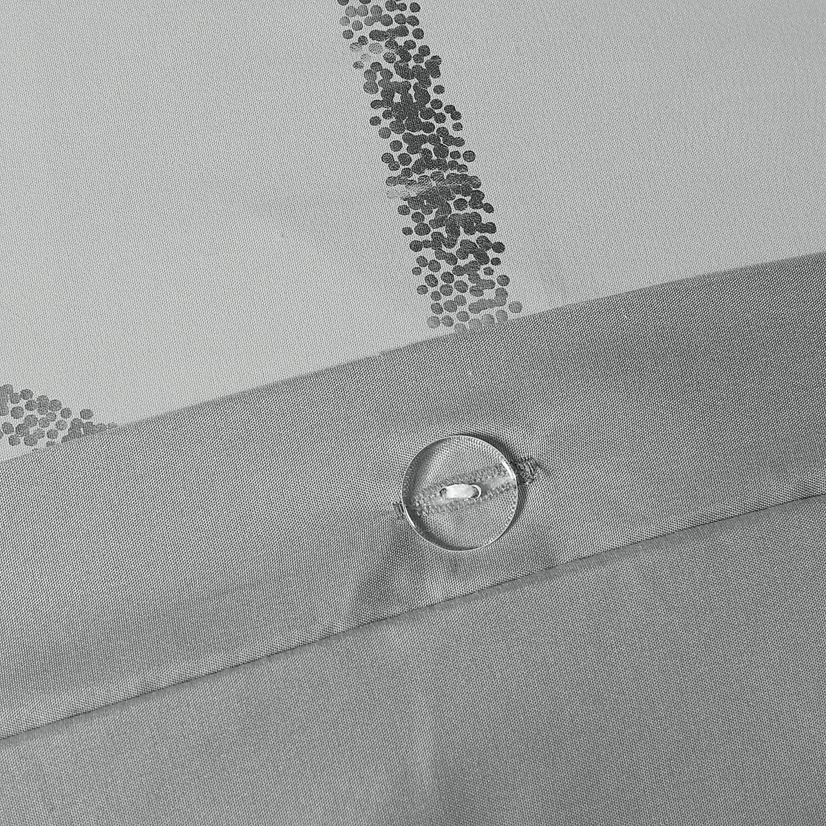 Intelligent Design Raina Duvet Set Metallic Print Geometric Style Embroidered Toss Pillows Modern Trendy All Season Comforter Cover Bedding-Set with Matching Sham, Full/Queen, Grey/Silver 5 Piece