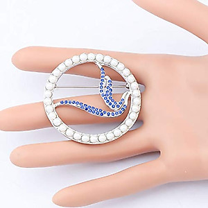 Sorority Inspired Jewelry Rhinestone Dove Brooch Pin 1920 Greek Sorority Jewelry Gift (Dove Brooch Pin)