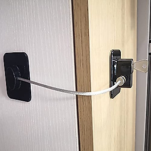 YEYA Refrigerator Lock, Baby Proof Cabinet Locks with Keys, Child Safety Locks for Cabinets 4 Pack