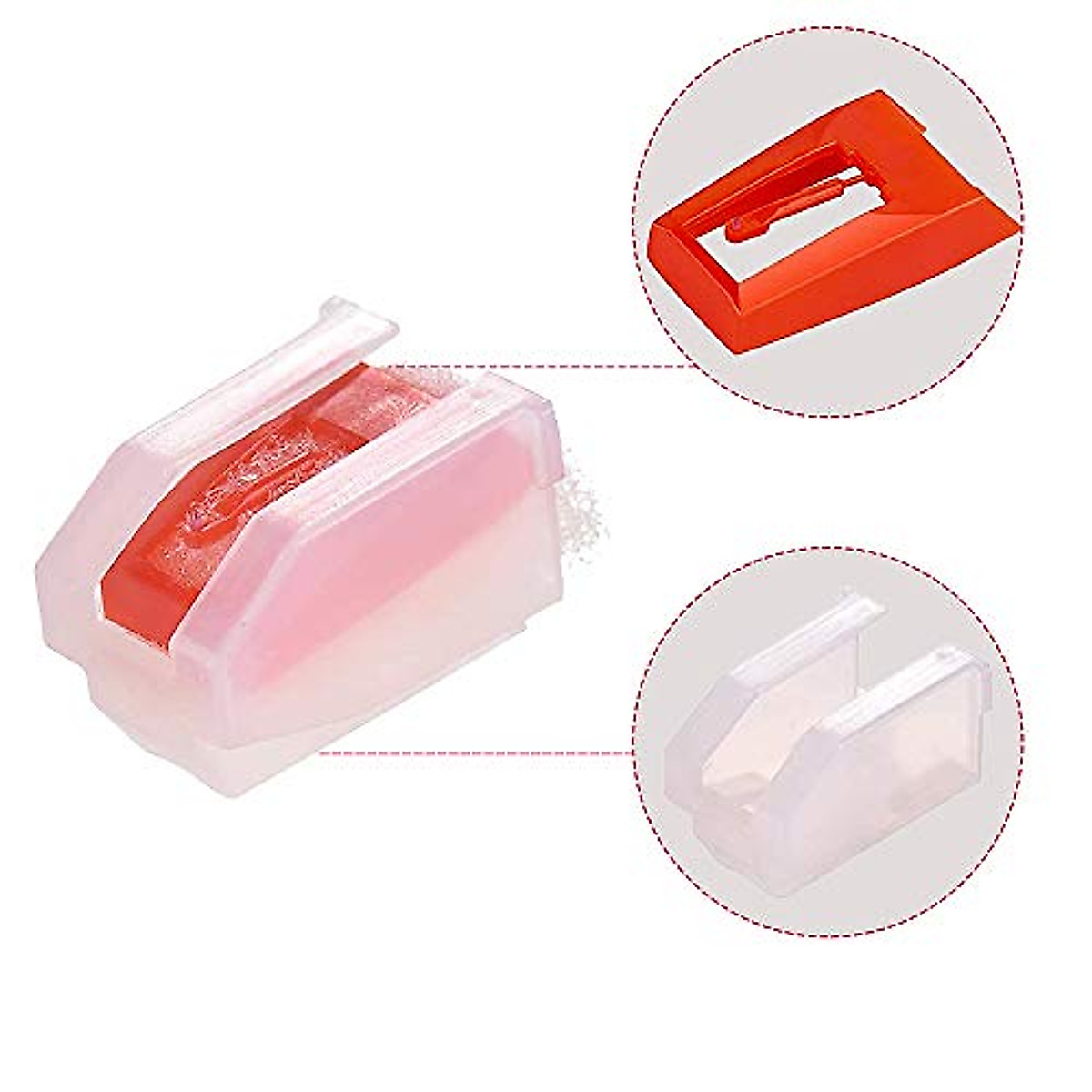 banpa Phonograph Record Player Stylus Needle for Crosley NP1 and NP6 - Pack of 2… (Red)