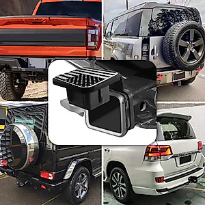 PVOTAWP Trailer Hook Dust-Proof Plug, Tow Hitch Covers 1.9 Inch American Flag Traction Cover, Square Mouth Trailer Receive Tube Protection Cover Universal for Most Car Accessories (Silver)