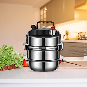 ＫＬＫＣＭＳ Pressure Cooker Cooking Pot Rice Cooker Multifunction Cookware Nonstick Pressure Canner for Kitchen Household Camping Indoor and Outdoor