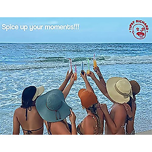 TIPSY RICHARD Penis Bottle 4 pack Bachelorette Party Favors Gifts and Supplies - Adults Party plastic clear Cups + Cocktail Drinkware 7.5oz - Ladies night's - sexy drinks