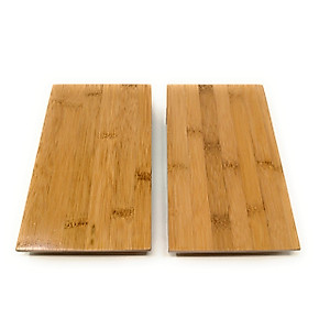 TJ Global Set of 2 Sashimi Sushi Bamboo Serving Geta Plates - Japanese Style Tableware Bamboo Sushi Board Cutting Tray (L9.4 x W5.9)