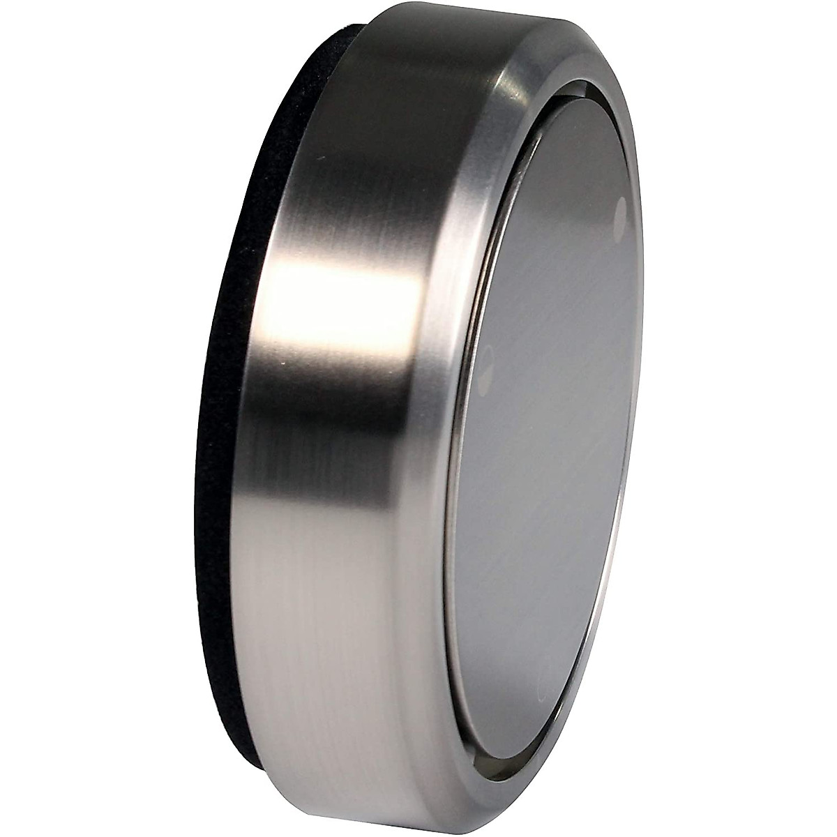 Westbrass A493CHM-07 Universal Patented Deep Soak Round Replacement 2-Hole Bathtub Overflow Cover for Full and Over-Filled Closure, Satin Nickel