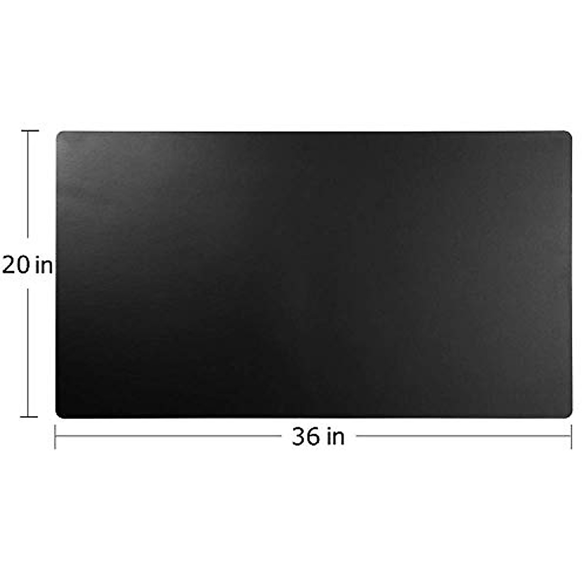MONYES Thick Desk Pad Protector, PU Leather Desk Mat Blotters, Black Laptop Mat for Office/Home (36" x 20")