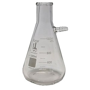 1000ml Filtering Flask, Bolt Neck with Tubulation, 3.3 Borosilicate, Heavy Wall, Karter Scientific (Single)