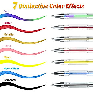 feela 360 Colors Gel Pens Set 180 Unique Gel Pen Plus 180 Refills for Adult Coloring Books Drawing