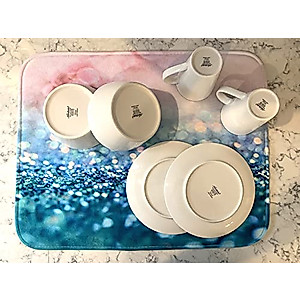 3dRose USA, Colorado, Frisco, Dillon Reservoir. Fireworks. - Dish Drying Mats (ddm-190715-1)