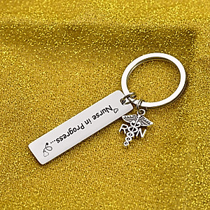 7RVZM Nurses Day Jewelry for Nurse Assistant Gift Nurse Student Gift Student Nurse Jewelry for Student Nurse Gift Nursing Student Jewelry Nursing Student Birthday Gift Future Nurse Keychain