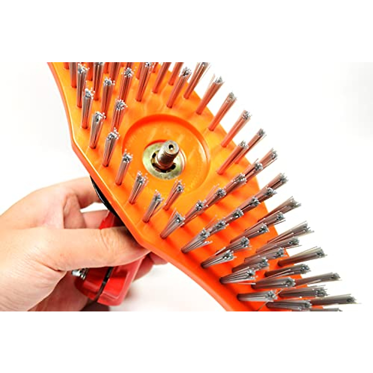 BGTOOL Universal String Trimmer Broom Brush for Petrol/Electric Brushcutter Heavy-Duty Outdoor Commercial for Cleaning Bathroom Kitchen Patio Garden Garage Deck Concrete Wood Stone Tile Floor