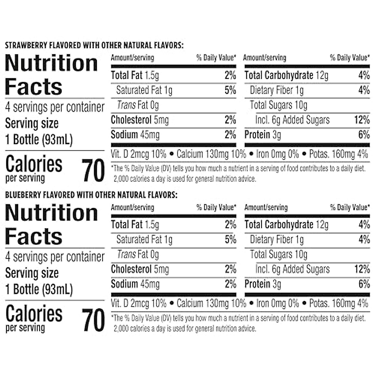 Activia Probiotic Dailies Strawberry and Blueberry Lowfat Yogurt Drinks, Delicious Daily Probiotic Yogurt Drinks to Help Support Gut Health, 8 Ct, 3.1 FL OZ