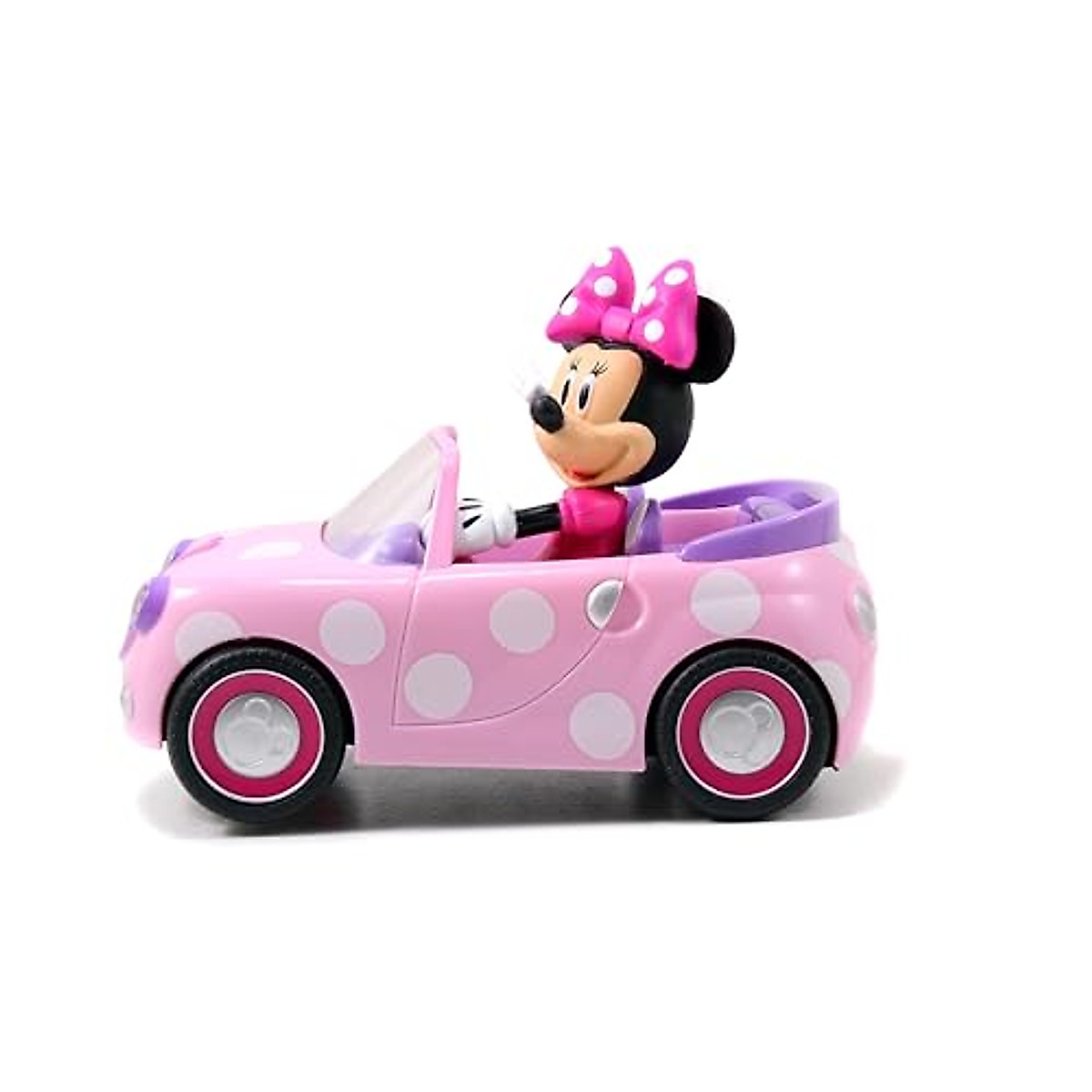 Disney Junior Minnie Mouse Roadster RC Car with Polka Dots, 27 MHz, Pink with White Polka Dots, Standard (97161)