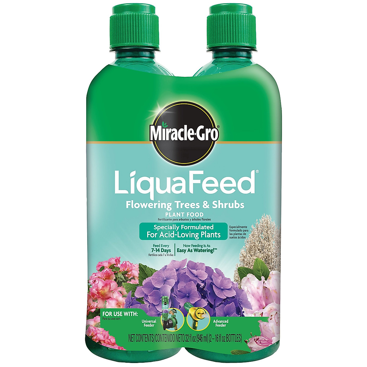 Miracle-Gro LiquaFeed Flowering Trees & Shrubs Plant Food 2-Pack Refills