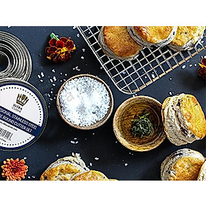 Ultra Cuisine 11 Piece Small Circle Cookie Cutter Set - Graduated Round Cookie Mold Cutter For Donuts & Scones - Heavy-Duty Stainless Steel w/3 Pastry Ring Cookie Cutters For Baking - Food Rings